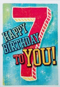 greeting card happy 7th birthday to you that's cool and so are you - 7 years old, seventh