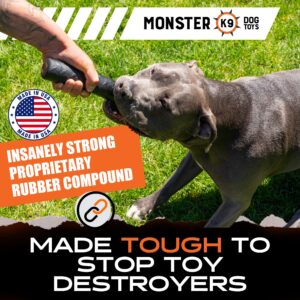 Monster K9 Indestructible Chew Stick - Lifetime Replacement - Medium & Large Breeds - Ultra Durable for Aggressive Chewers - Chew, Tug, & Fetch Dog Toy - Made in USA - 9in. x 1.75in.