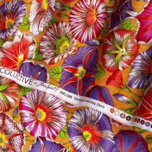 Kaffe Fassett Collective for FreeSpirit Variegated Morning Glory Orange, Fabric by the Yard