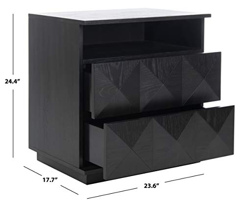 Safavieh Couture Home Patty Modern Black 2-drawer Nightstand