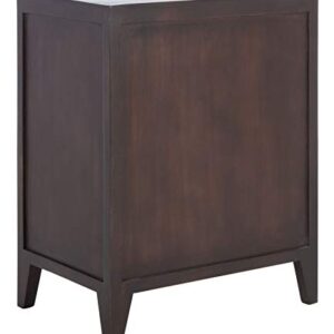 Safavieh Home Thea Brown 1-door Carved Mandala Nightstand