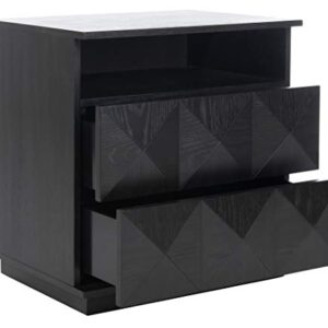 Safavieh Couture Home Patty Modern Black 2-drawer Nightstand