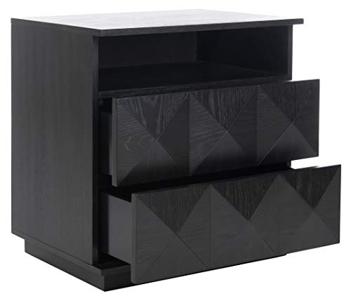 Safavieh Couture Home Patty Modern Black 2-drawer Nightstand