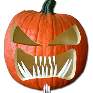 Halloween Pumpkin Carving Kit - Pumpkin Teeth for your Jack O' Lantern (White - 18 Fang, 18 Shark, 18 Buck)