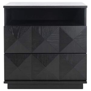 Safavieh Couture Home Patty Modern Black 2-drawer Nightstand