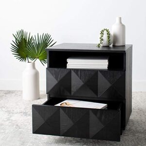 Safavieh Couture Home Patty Modern Black 2-drawer Nightstand