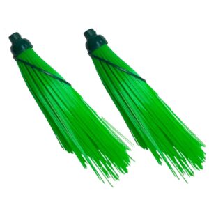 janilink elastik power green broom - heavy duty all purpose broom head w/o handle[set of 2]