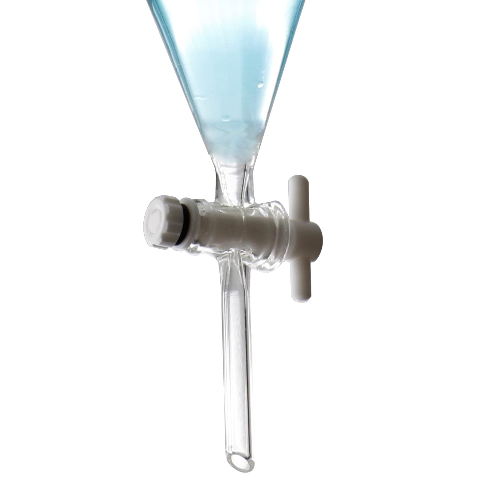 Borosilicate Glass 1000ML Separating Funnel Heavy Wall Conical Separatory Funnel with 24/40 Joints and PTFE Stopcock Lab,Food,pear - 1L