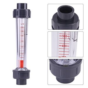 Peak Flow Meter,Tube Type Instantaneous Liquid Water Flow Meter, 60 600L H Plastic Tube Liquid Water Rotameter LZS 15D Flow Meter