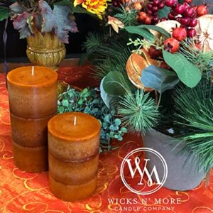 Wicks N More Pumpkin Perfect 3x6 Scented Pillar Candle