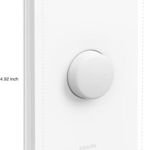 Philips Hue Wireless Smart Light Switch Button, White - 1 Pack - Portable and Battery Powered - Smart Home Control - Requires Hue Bridge - Easy, No-Wire Installation