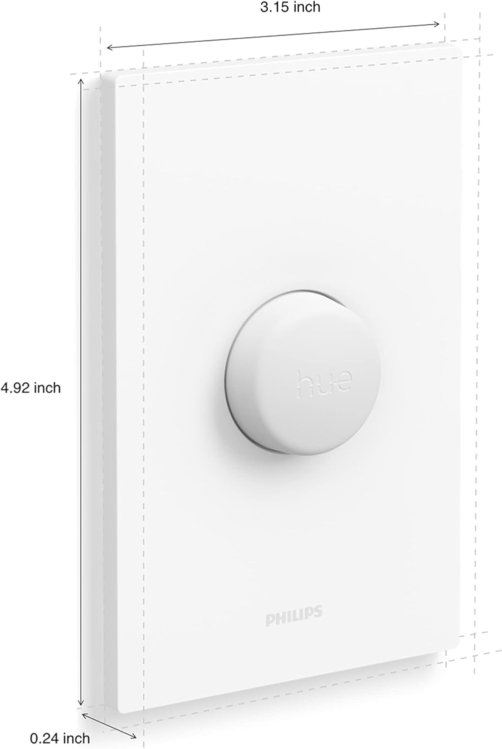 Philips Hue Wireless Smart Light Switch Button, White - 1 Pack - Portable and Battery Powered - Smart Home Control - Requires Hue Bridge - Easy, No-Wire Installation