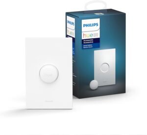 philips hue wireless smart light switch button, white - 1 pack - portable and battery powered - smart home control - requires hue bridge - easy, no-wire installation