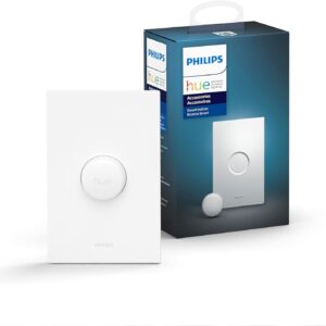 Philips Hue Wireless Smart Light Switch Button, White - 1 Pack - Portable and Battery Powered - Smart Home Control - Requires Hue Bridge - Easy, No-Wire Installation