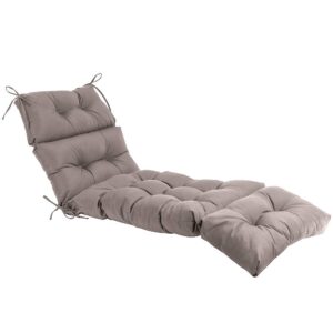 qilloway indoor/outdoor chaise lounge cushion,spring/summer seasonal all weather replacement cushions. (tan/grey)