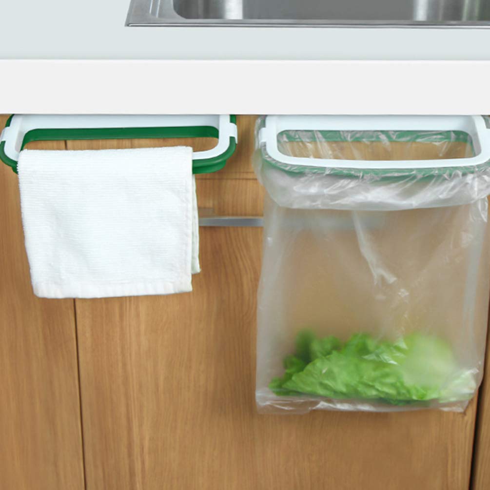 Garbage Bag Rack Over Cabinet Door Trash Bag Holder Kitchen Sink Organizer Multifunction Storage Shelf RV Bathroom Dorm Room Office