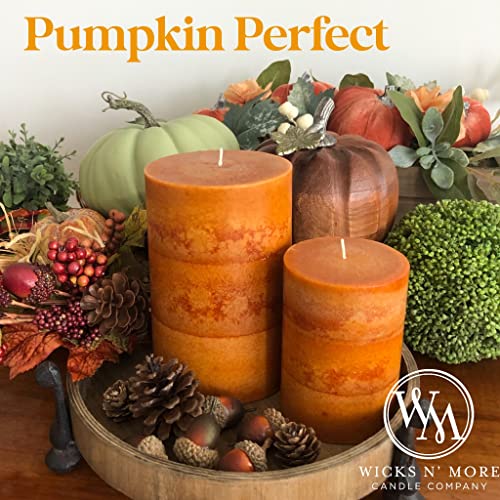 Wicks N More Pumpkin Perfect 3x6 Scented Pillar Candle