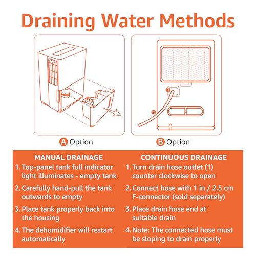 Amazon Basics Large Dehumidifier for Basements, Bathroom, up to 4000 SFT, 50 Pint, Energy Star Certified, Timer, Auto-Defrost, Overflow Protection, White