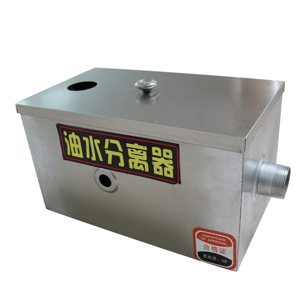 BoTaiDaHong Grease Trap Stainless Steel Interceptor Kitchen Wastewater Oil-Water 35x25x23cm Stable 35 * 25 * 23cm Grease Trap Interceptor for Restaurant Kitchen