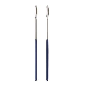 aozita 2 pack lab spatula - micro lab spoon/scoop with nickel-stainless blade - also great filler, gel cap capsule pill filler machine - #000 00 0 1 2 3