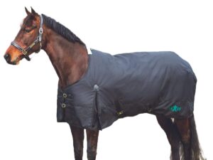 saxon 1200d with gusset standard neck medium ii horse blanket, black/black, 78"