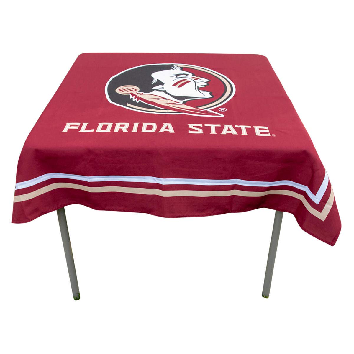 College Flags & Banners Co. Florida State FSU Noles Logo Tablecloth or Table Overlay