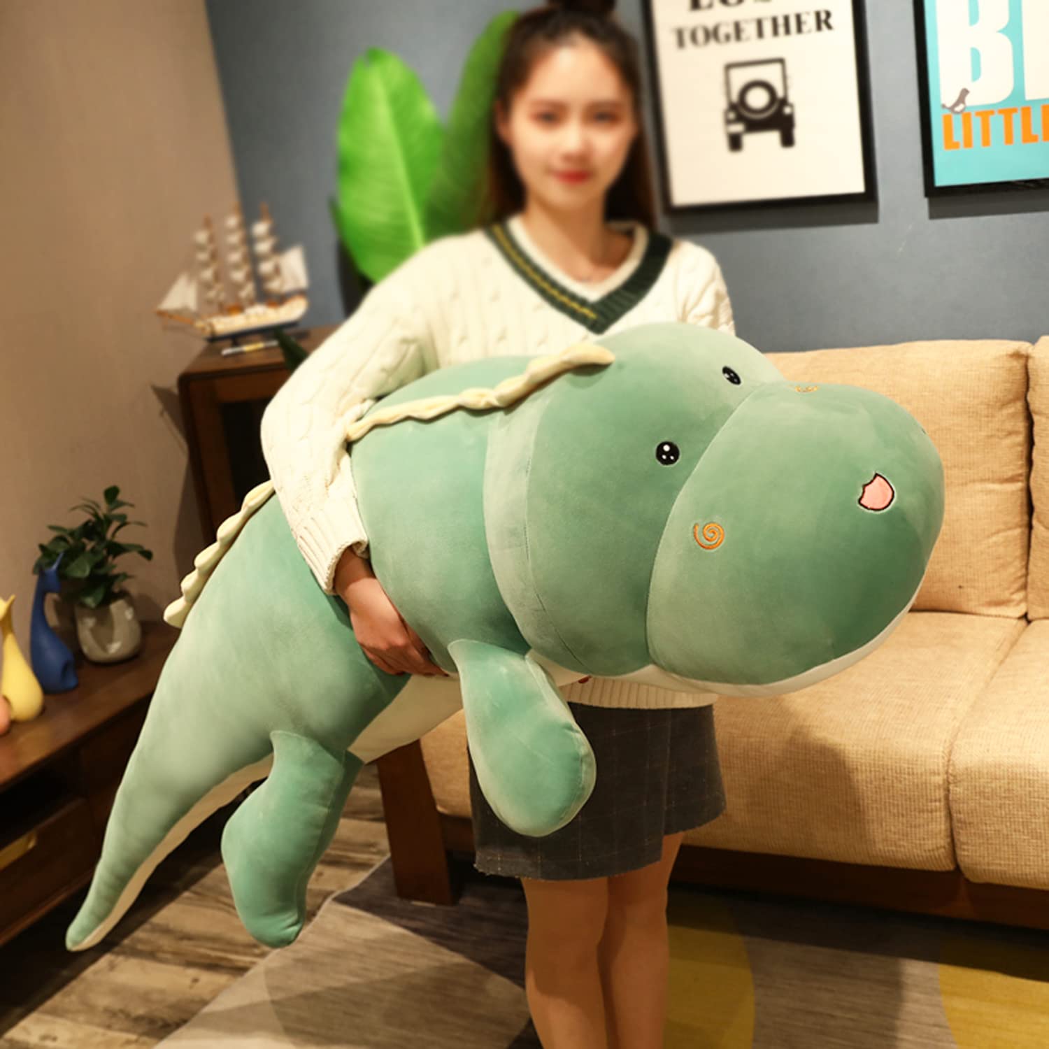 sofipal Dinosaur Plush Hug Pillow,Soft Big Dinosaurs Stuffed Animal Toy Doll Gifts for Kids Birthday,Valentine,39.3 inch