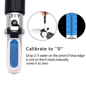 HunterBee Spirit Alcohol Content Meter Measure/Wine Grape Check Refractometer/Liquor Homemade Brewing Level Check Tester/ 0 to 80% V/V Resolution with 1 Percentage Scale Hydrometer (refractometers-1)