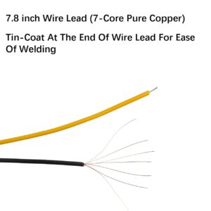 EDGELEC 30pcs 12 Volt 3mm Yellow Flicker LED Lights Emitting Diodes (Candle Flickering Lights) Pre Wired 7.9 inch DC 12v LED Light Clear Lens Small LED Lamps