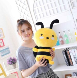 cute rabbit honeybee plush toy stuffed animal toy bee plush animal doll plush pillow (8 inch)