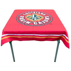 college flags & banners co. louisiana lafayette ragin cajuns logo tablecloth or table overlay