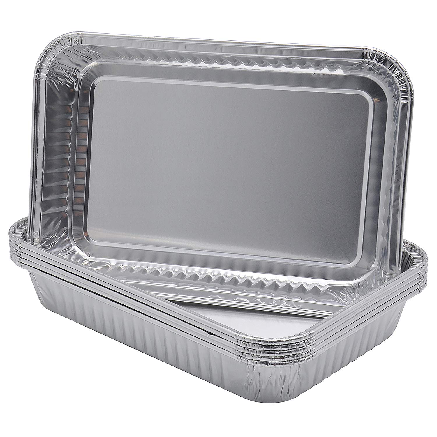 RoadPro Disposable Aluminum Foil Cooking Pans RPSC90696 for use with RoadPro RPSC200 12-Volt Portable Roaster, Silver