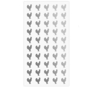 ark creation 50 wedding meal stickers for place cards - place card menu choices - wedding meal choice stickers (silver, chicken)