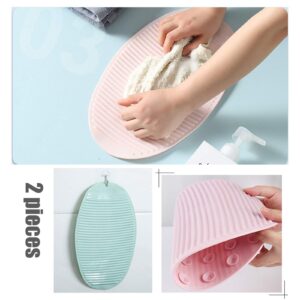 Washboard for Laundry-2 Pcs,Travel Portable Collapsible Washboard,Household Adsorption Washboard, Suitable for Hand Washing Diaper.