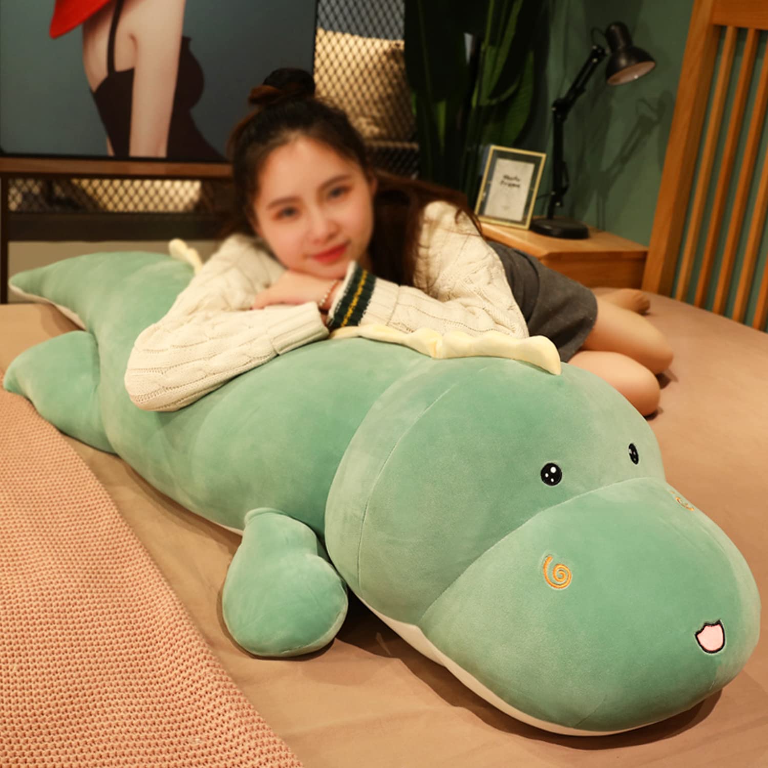 sofipal Dinosaur Plush Hug Pillow,Soft Big Dinosaurs Stuffed Animal Toy Doll Gifts for Kids Birthday,Valentine,39.3 inch