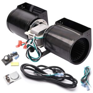 replacement fireplace blower kit for heat-n-glo, hearth and home, quadra fire, gti, heatilator, majestic, superior, monessen, vermont castings fireplace, gfk-160a gfk-160 fab-1600 fireplace blower kit