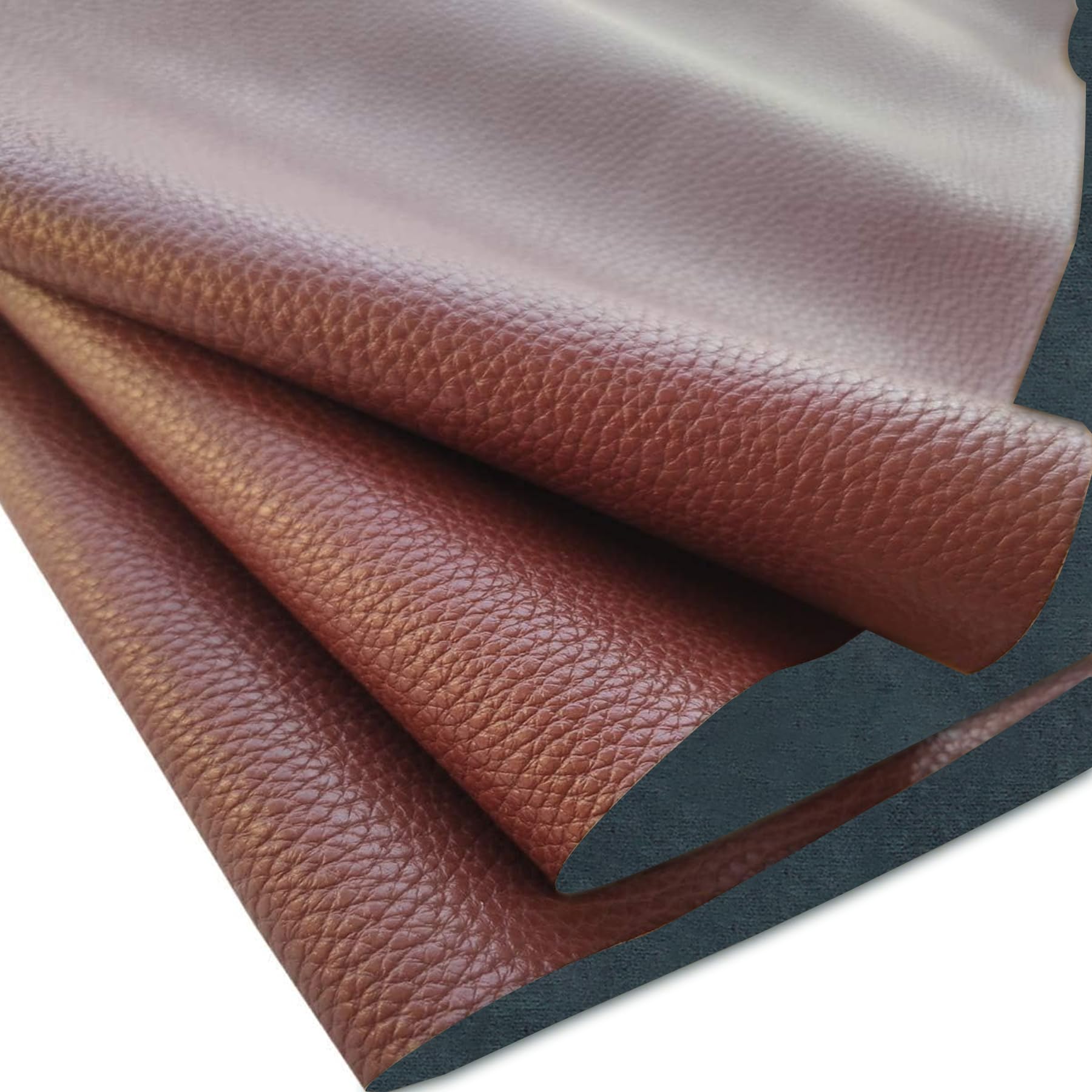 AOUXSEEM 11.8" x 52"(30cm x 132cm) Reddish Brown Faux Leather Roll for Bows Earrings Handbags Wallets Purses Sewing Craft Making DIY Crafts Fabric