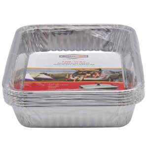 roadpro disposable aluminum foil cooking pans rpsc90696 for use with roadpro rpsc200 12-volt portable roaster, silver