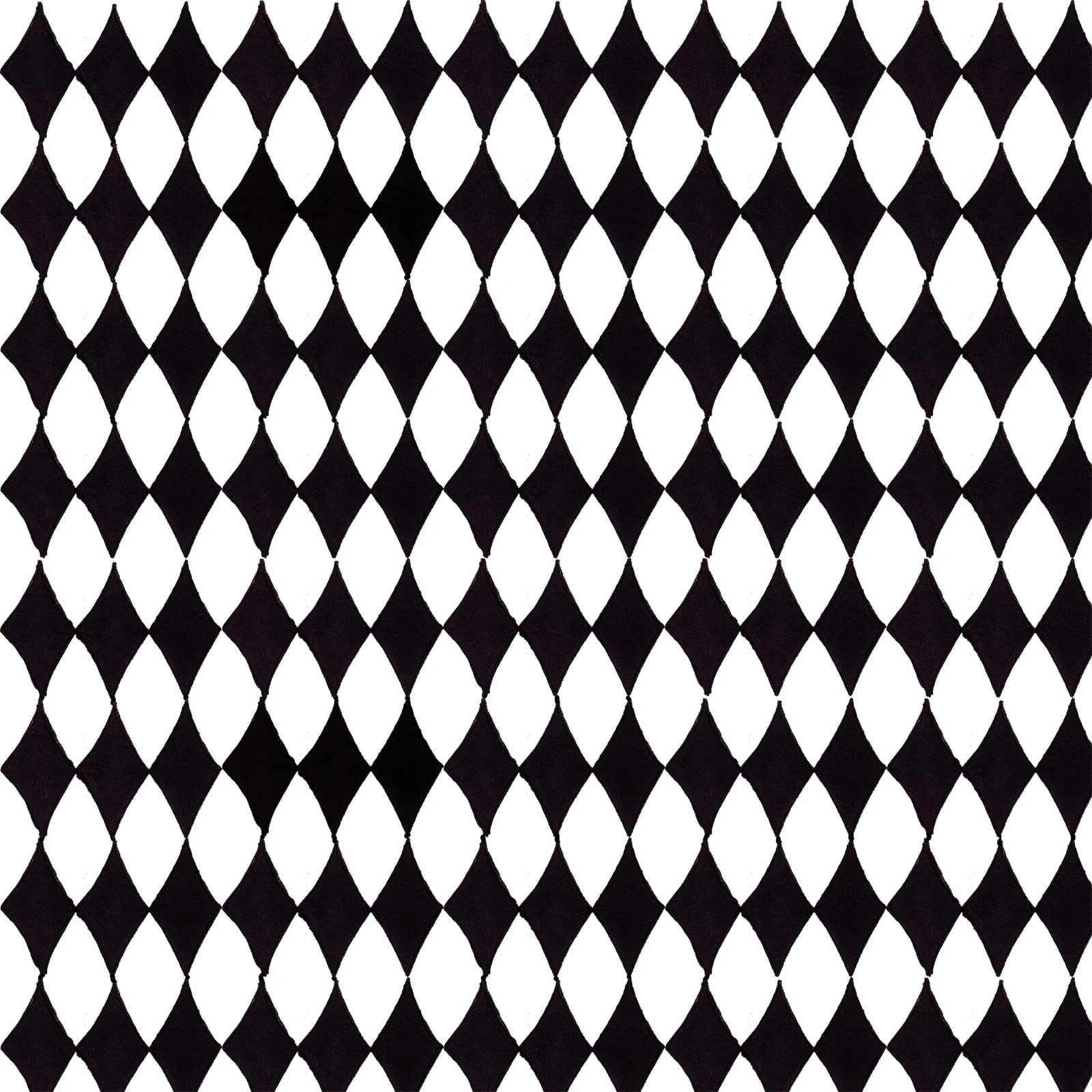 Loralie Designs Diamond White/Black Fabric by The Yard for Quilting