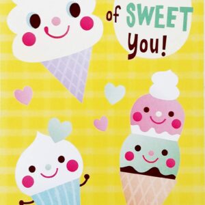 Happy 3rd Birthday Greeting Card with Ice Cream Design - 3 Years of Sweet You - Extra Special and Extra Nice Just Like You