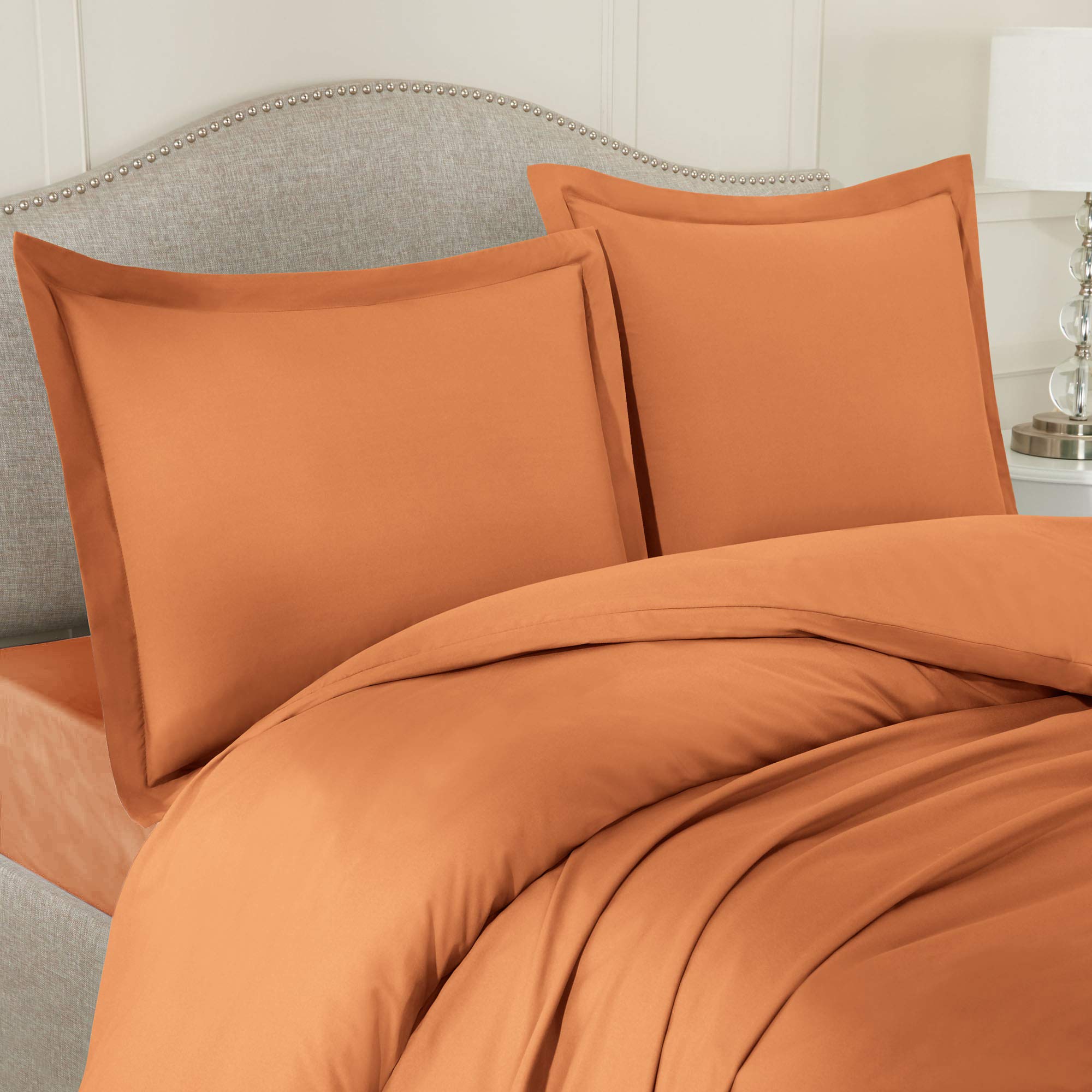 Nestl - Queen Bedding Set with Comforter – Comforter Set for Queen Bed; Queen Duvet Cover Set, Rust Comforter Set – Microfiber Duvet Cover, Comforter, and 2 Pillow Shams