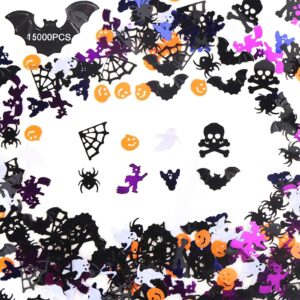 diyasy 300 gram halloween confetti glitter,15000 confetti sprinkles bats spider pumpkin table scatter for halloween table decorations