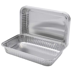 RoadPro Disposable Aluminum Foil Cooking Pans RPSC90696 for use with RoadPro RPSC200 12-Volt Portable Roaster, Silver