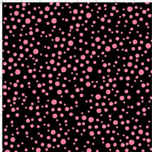 loralie designs balloon dots black/pink fabric by the yard for quilting