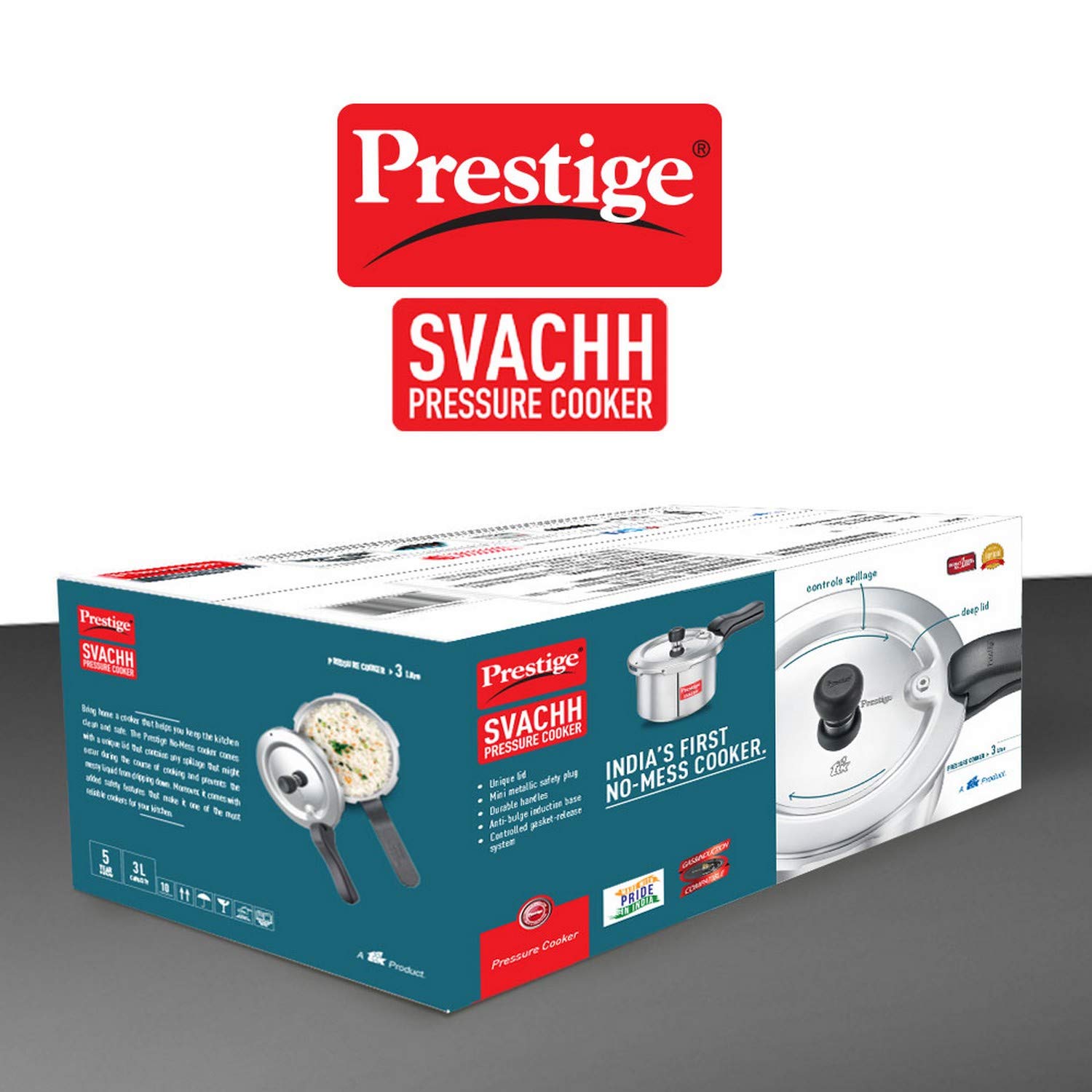 Prestige Svachh 3 LT Aluminium Pressure Cooker