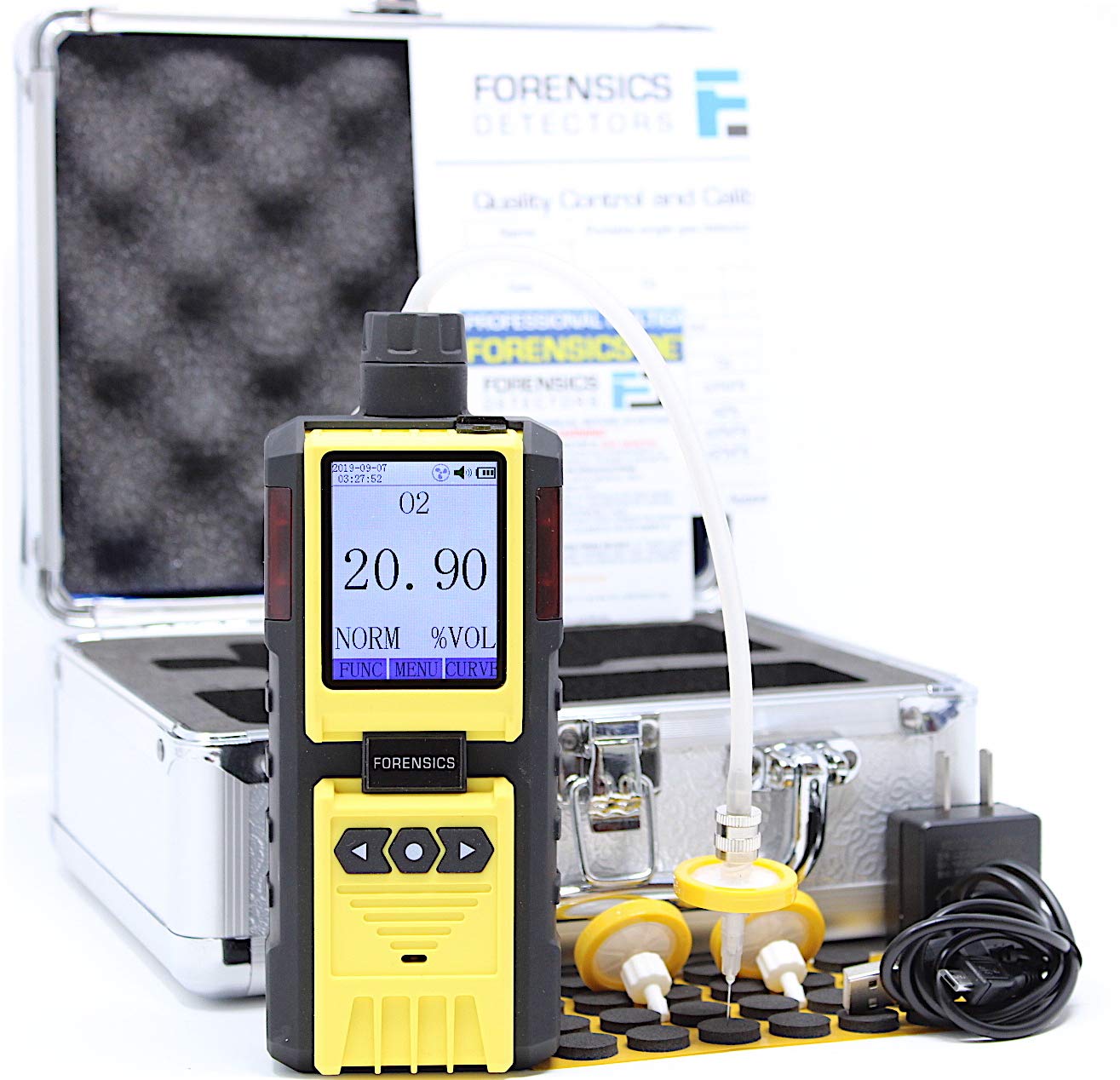 FORENSICS DETECTORS FD Oxygen Analyzer for Headspace Analysis by FORENSICS | 0-30% with 0.01ppm resolution | USB Recharge | Computer Data Logging | USA NIST traceable calibration |