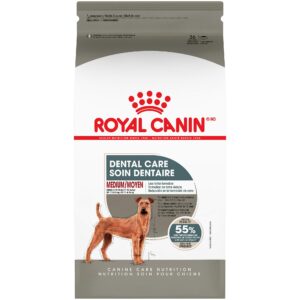 royal canin medium dog dental care dry dog food, 28 lb bag