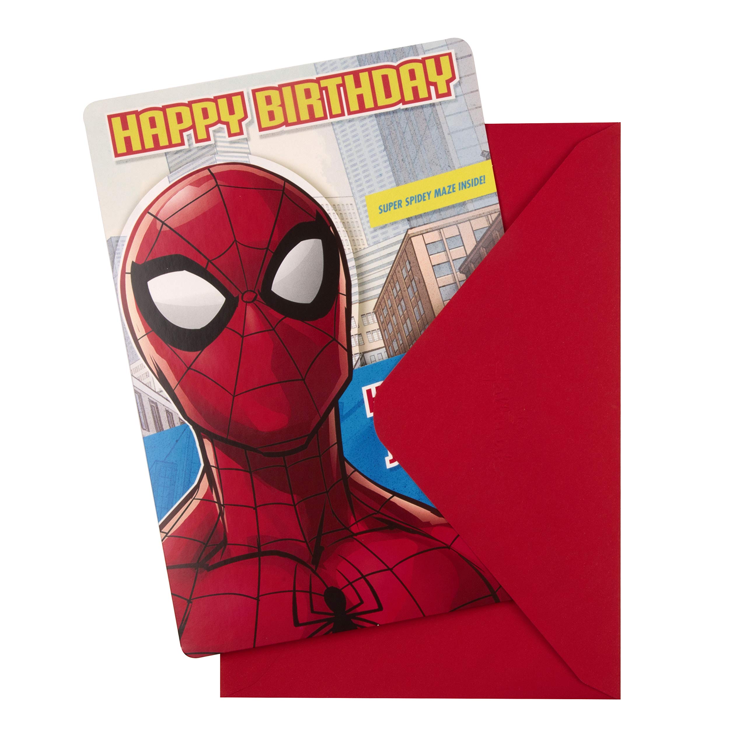 Hallmark Birthday Card For Kids - Spider-Man Design With Activity