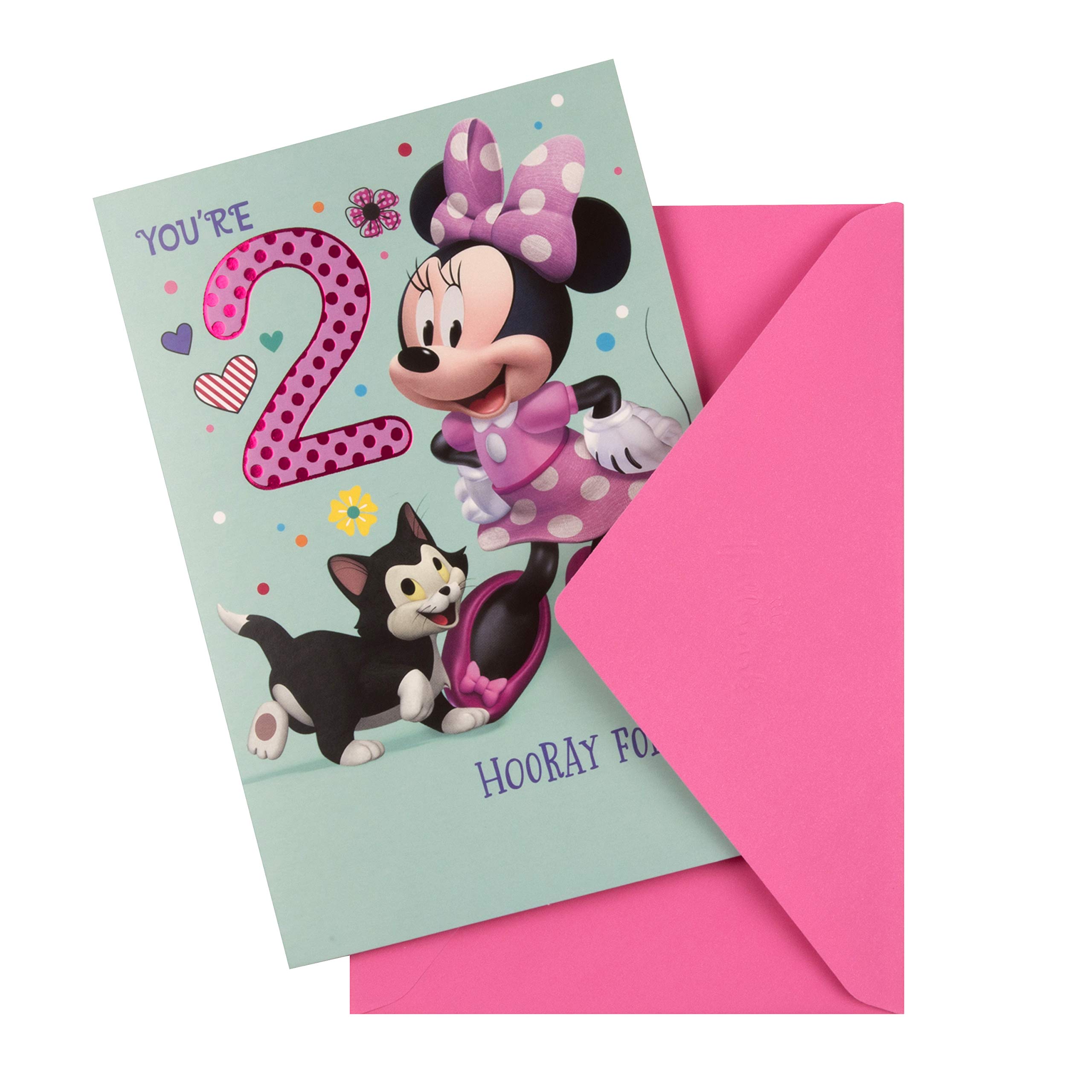 Hallmark 2nd Birthday Card - Minnie Mouse Design