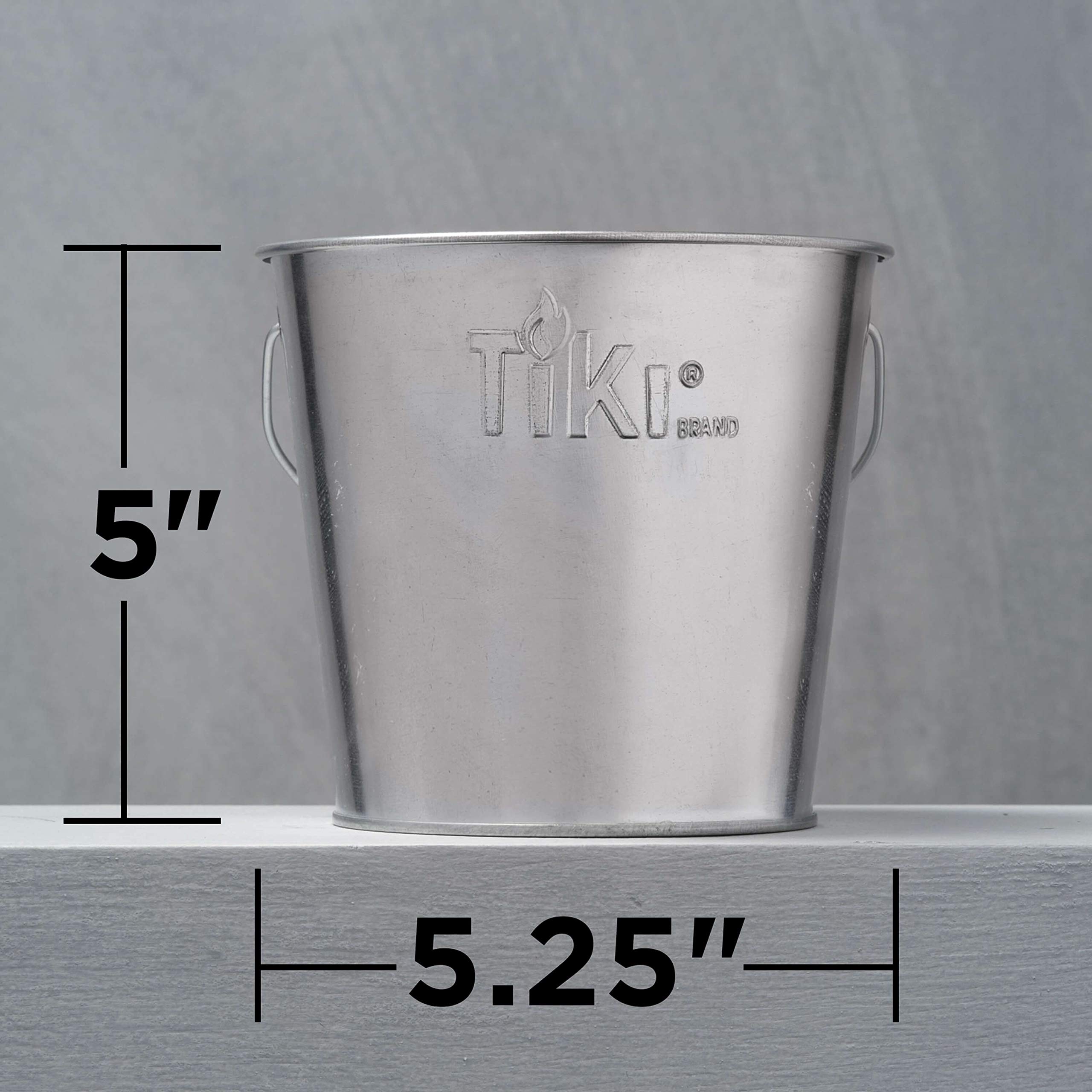 TIKI Brand BiteFighter 17 Ounce Citronella Wax Candle Metal Bucket, Plain (1418104)